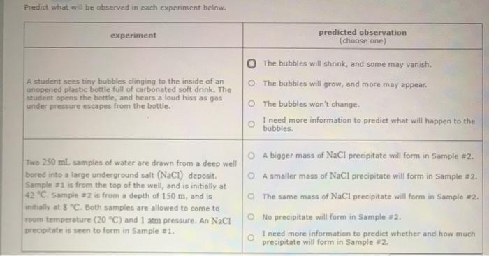 Solved Predict what will be observed in each experiment | Chegg.com