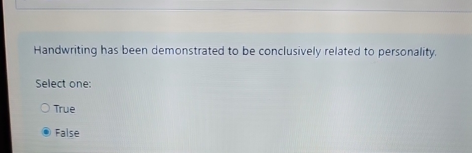 Solved Handwriting has been demonstrated to be conclusively | Chegg.com
