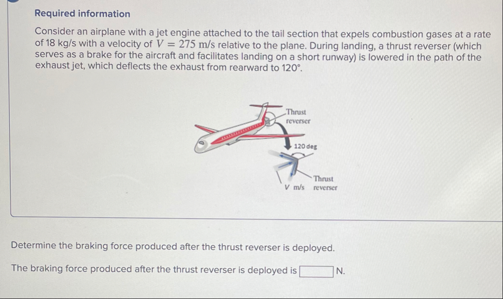 Solved Required informationConsider an airplane with a jet | Chegg.com