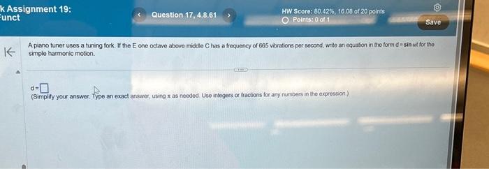 Solved An object in simple harmonic motion has a frequency | Chegg.com