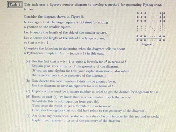 Solved @o ole Task 2 This task uses a figurate number | Chegg.com