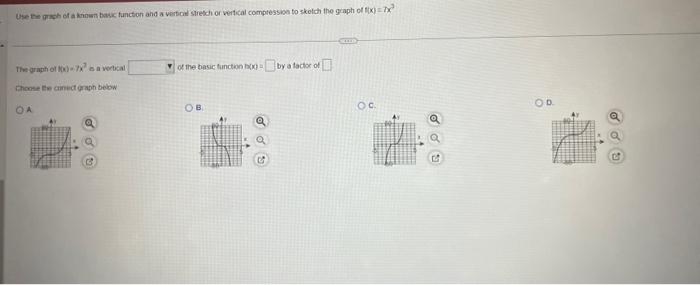 Solved The graph of fx)=7x7 a a voctical of the basic | Chegg.com