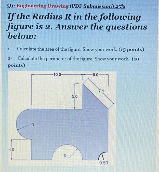 Solved Q1: Engineering Drawing (PDF Submission) 25% If the | Chegg.com