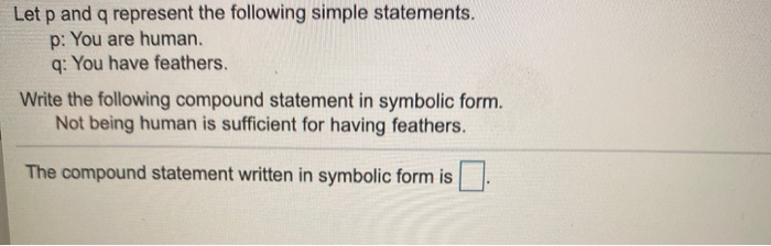 Solved Let p and q represent the following simple | Chegg.com