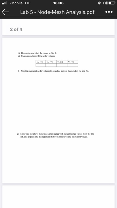 Solved 1 T-Mobile LTE 18:38 Lab 5 - Node-Mesh Analysis.pdf | Chegg.com