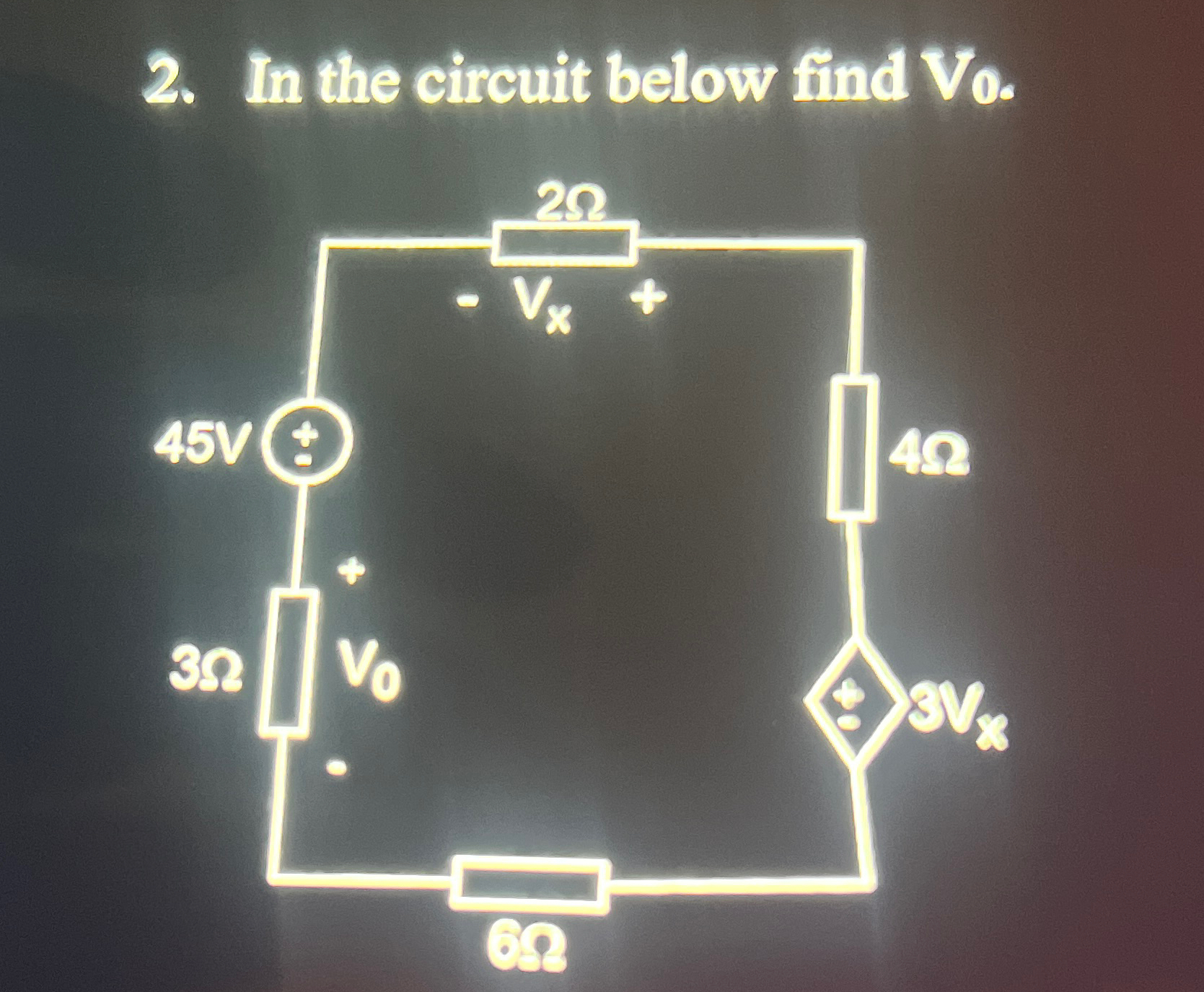 Solved In the circuit below find V0. | Chegg.com