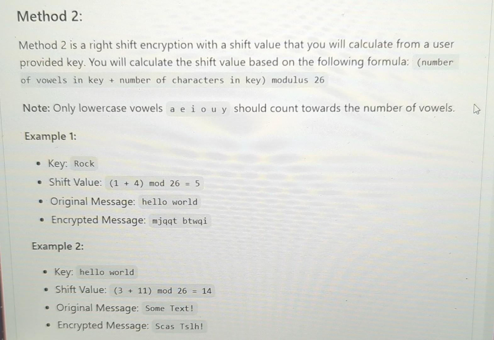 Solved Write a function named getMethod2shiftAmount () that | Chegg.com