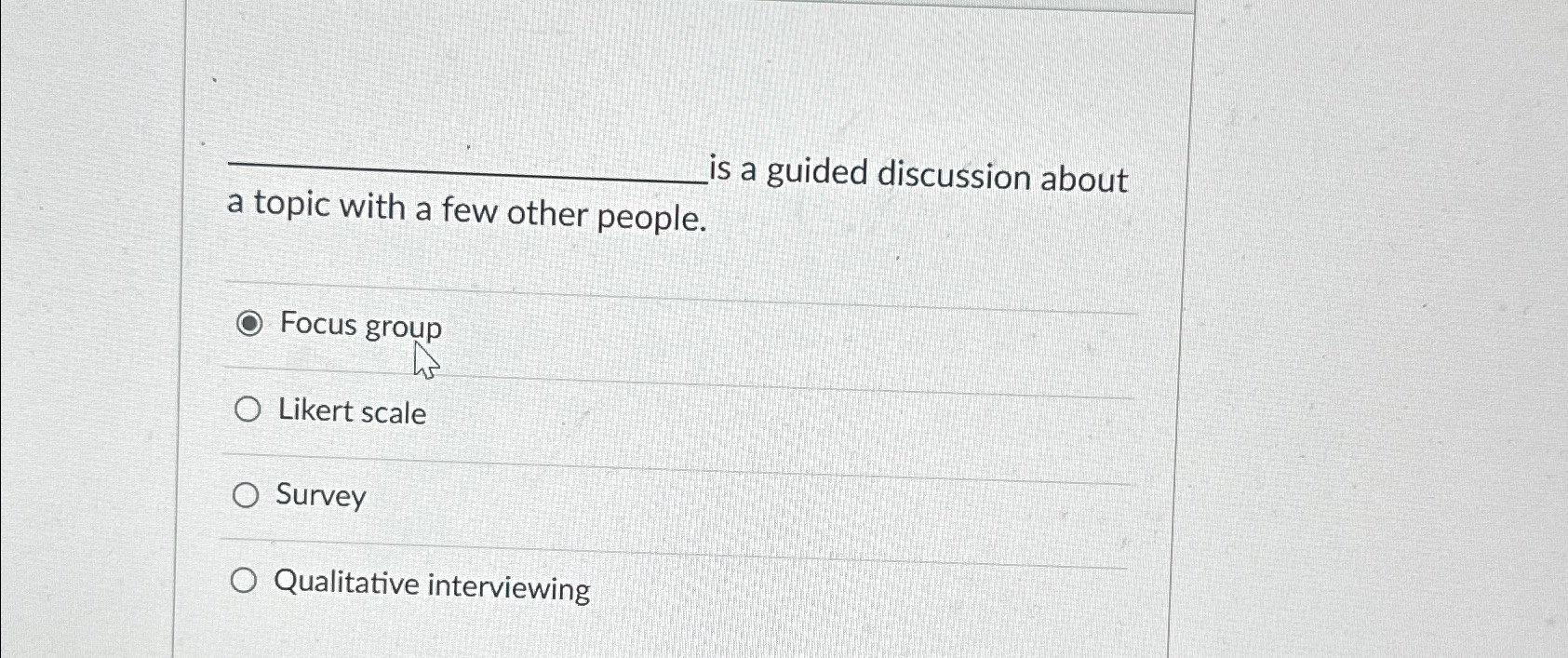 Solved is a guided discussion about a topic with a few other | Chegg.com