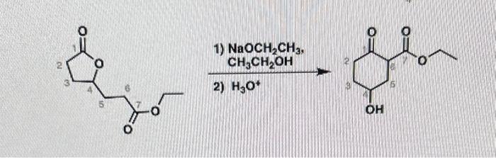Solved 1) NaOCH2CH3, 2) H3O+ | Chegg.com