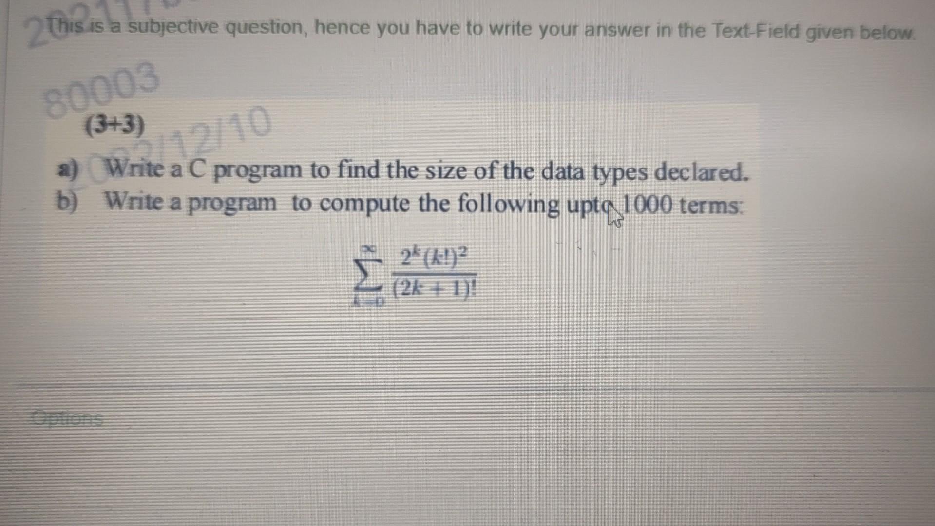 Solved Chis is a subjective question, hence you have to | Chegg.com
