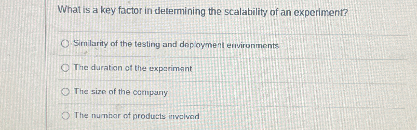 Solved What is a key factor in determining the scalability | Chegg.com
