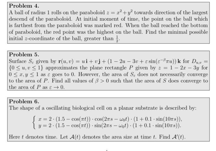 Solved A ball of radius 1 rolls on the paraboloid z=x2+y2 | Chegg.com