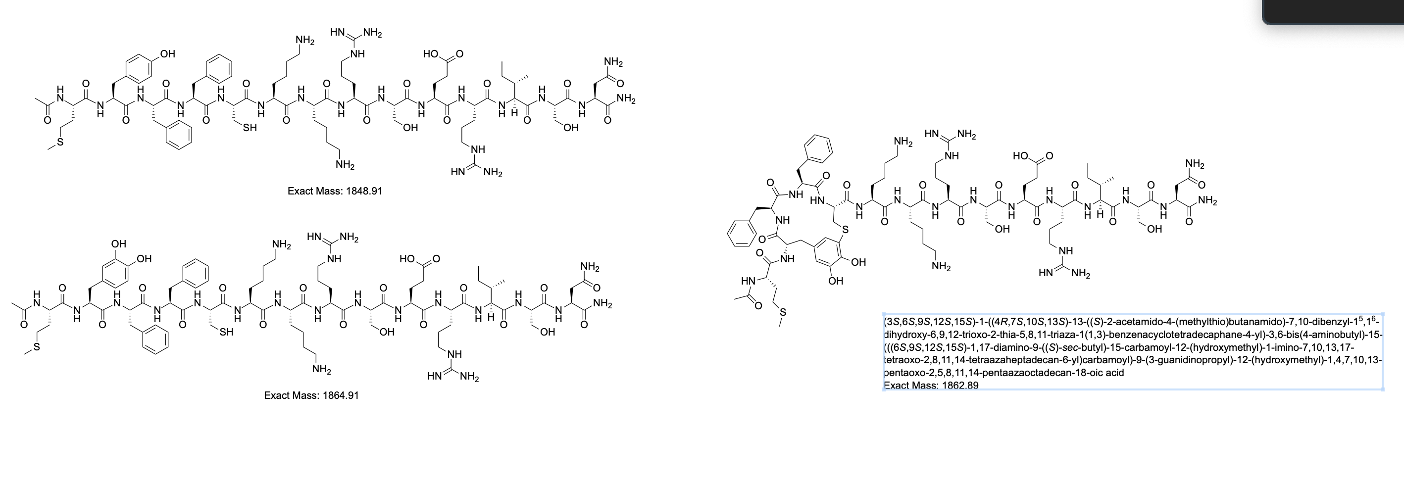Solved What is the peptide sequence from these structures? | Chegg.com