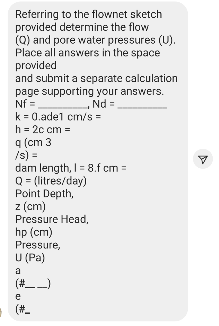 Solved Referring to the flownet sketch provided determine | Chegg.com Solved Referring to the flownet sketch provided determine | Chegg.com