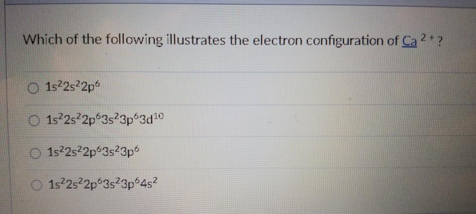 Solved Which of the following illustrates the electron | Chegg.com