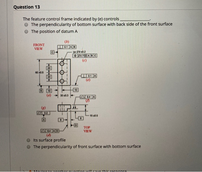 Solved Question 13 The feature control frame indicated by | Chegg.com