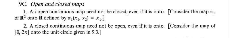 Solved 9C. Open and closed maps 1. An open continuous map | Chegg.com