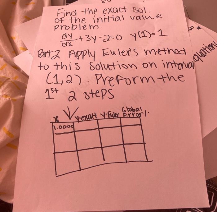 Solved please solve as diff eq, show all work/steps(explain) | Chegg.com