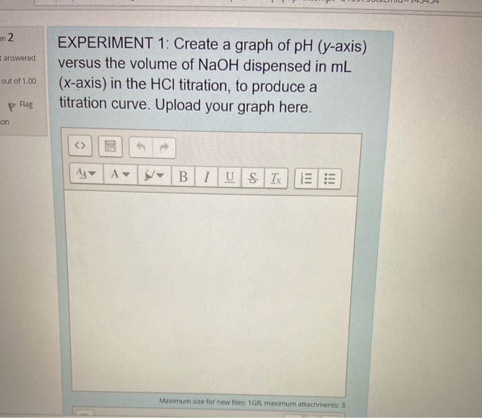 Solved Experiment 1: Titrate a Strong Acid Take a 150 mL | Chegg.com