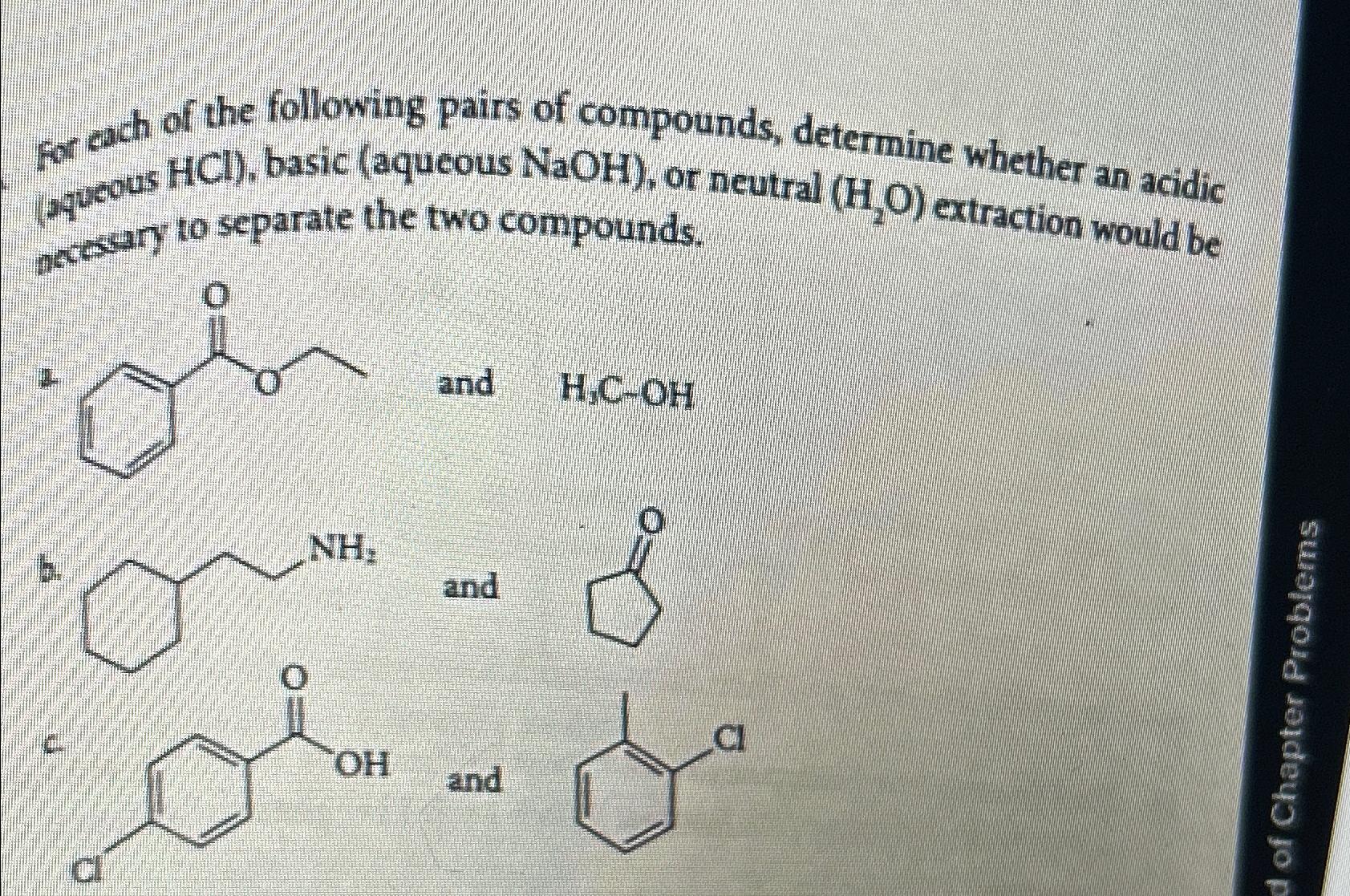 Solved for each of the following pairs of compounds, | Chegg.com