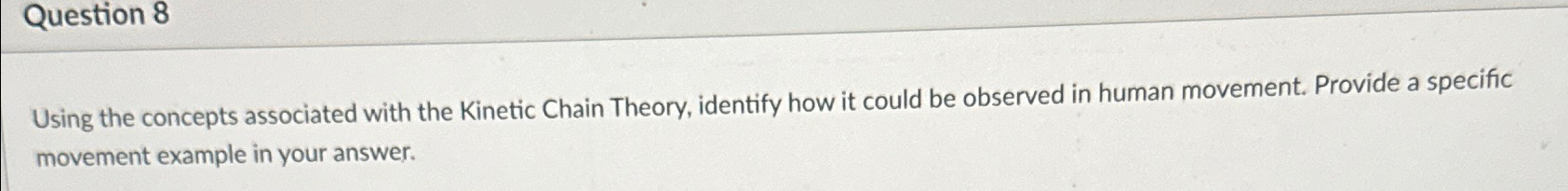 Solved Question 8Using the concepts associated with the | Chegg.com