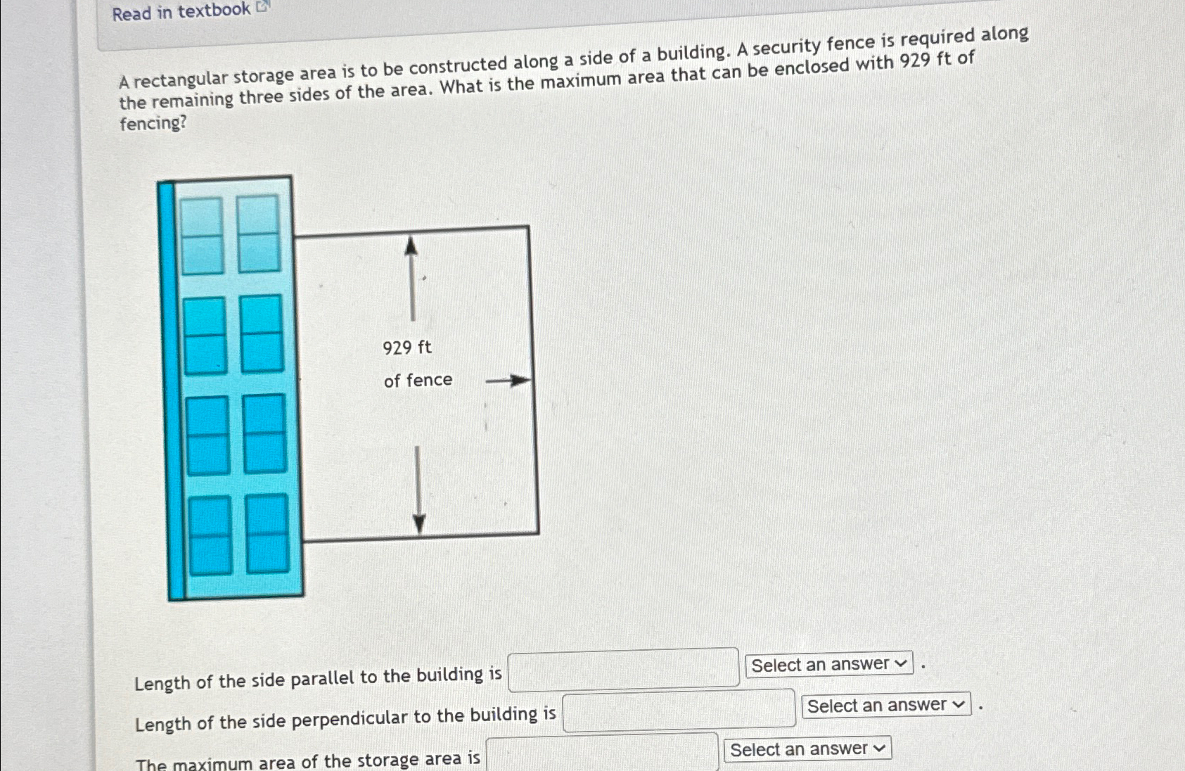 Solved Read in textbookA rectangular storage area is to be | Chegg.com