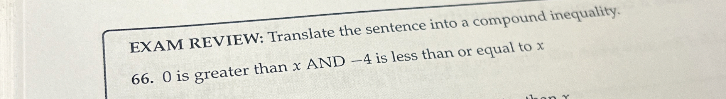 Solved EXAM REVIEW: Translate the sentence into a compound | Chegg.com