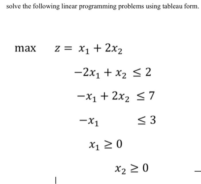 Solved solve the following linear programming problems using | Chegg.com