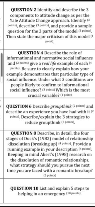 Solved QUESTION 2 Identify and describe the 3 components to | Chegg.com