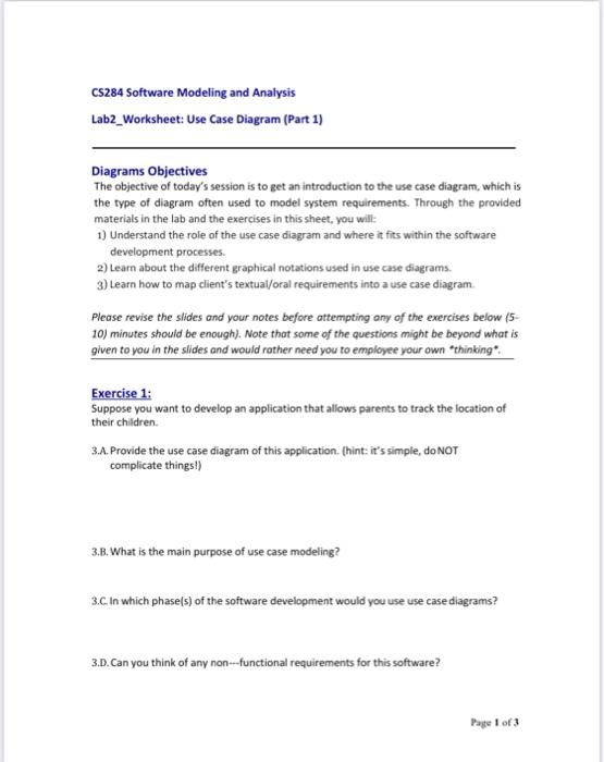 Solved CS284 Software Modeling and Analysis Lab2_Worksheet: | Chegg.com