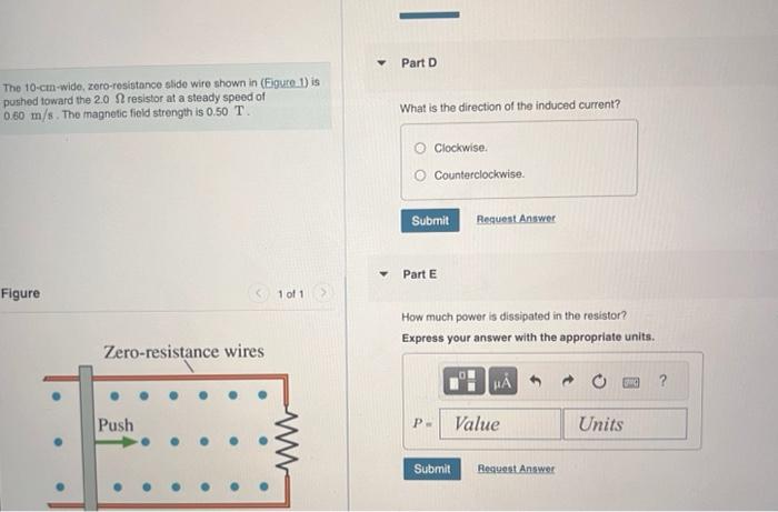 Solved The 10-cm-wide, zero-resistance slide wire shown in | Chegg.com