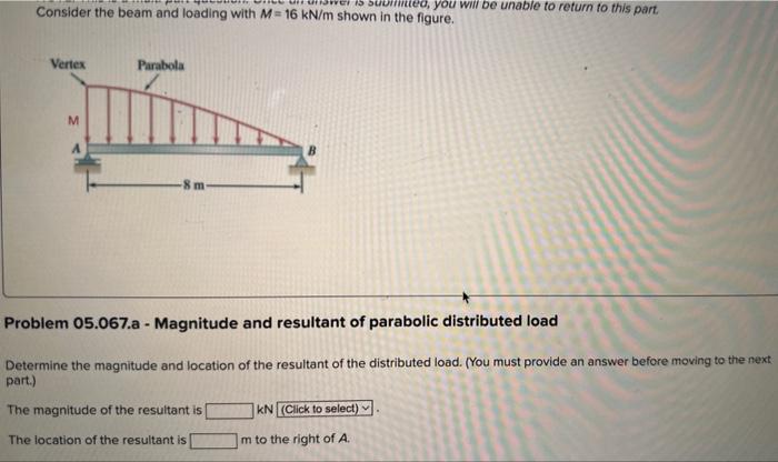 Solved Consider the beam and loading with M=16kN/m shown in | Chegg.com