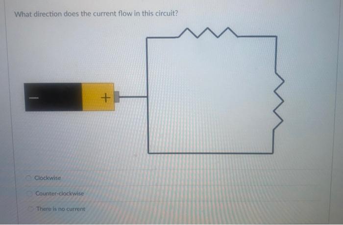 Solved What direction does the current flow in this circuit? | Chegg.com