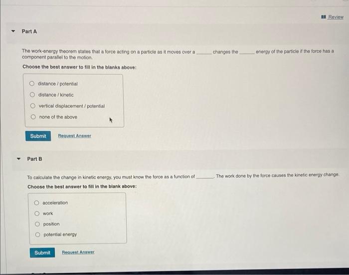 Solved Week 10 Introduction to Potential Energy Learning | Chegg.com