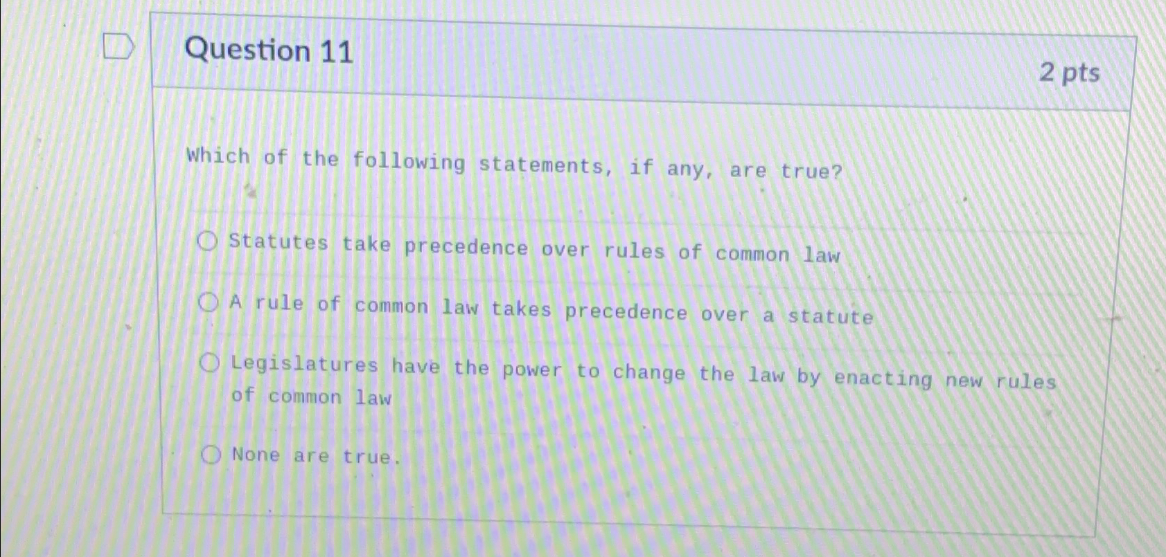 Solved Question 112 ﻿ptsWhich of the following statements, | Chegg.com