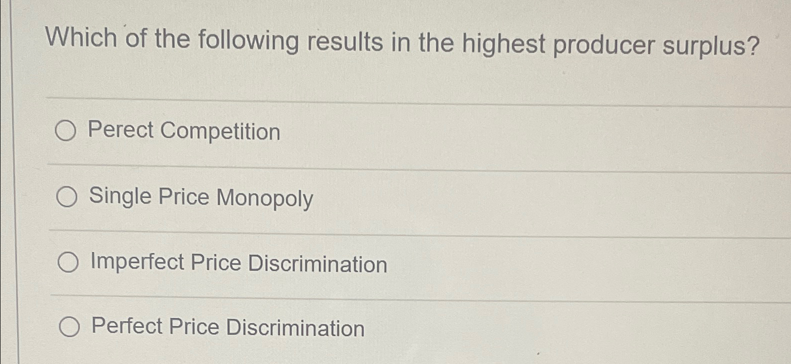 Solved Which of the following results in the highest | Chegg.com