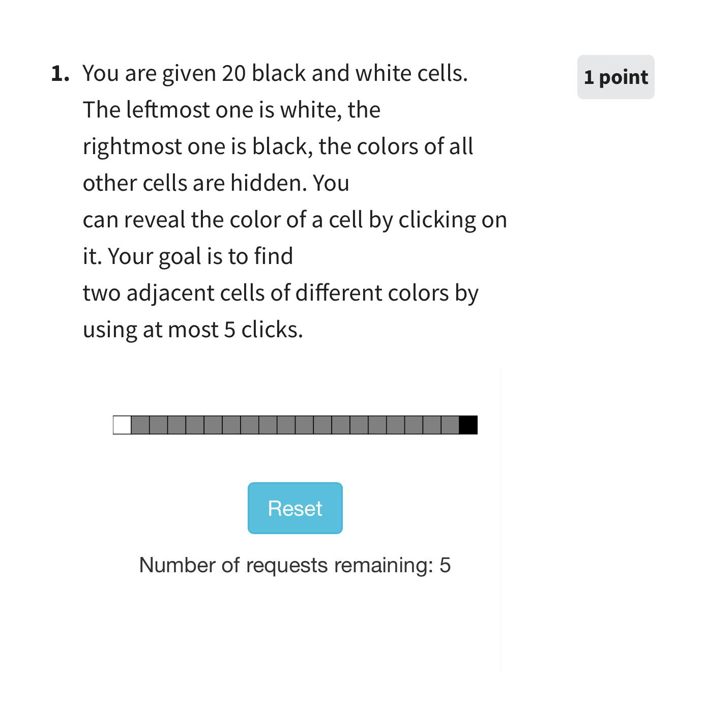 Solved You Are Given 20 ﻿black And White Cells The Leftmost