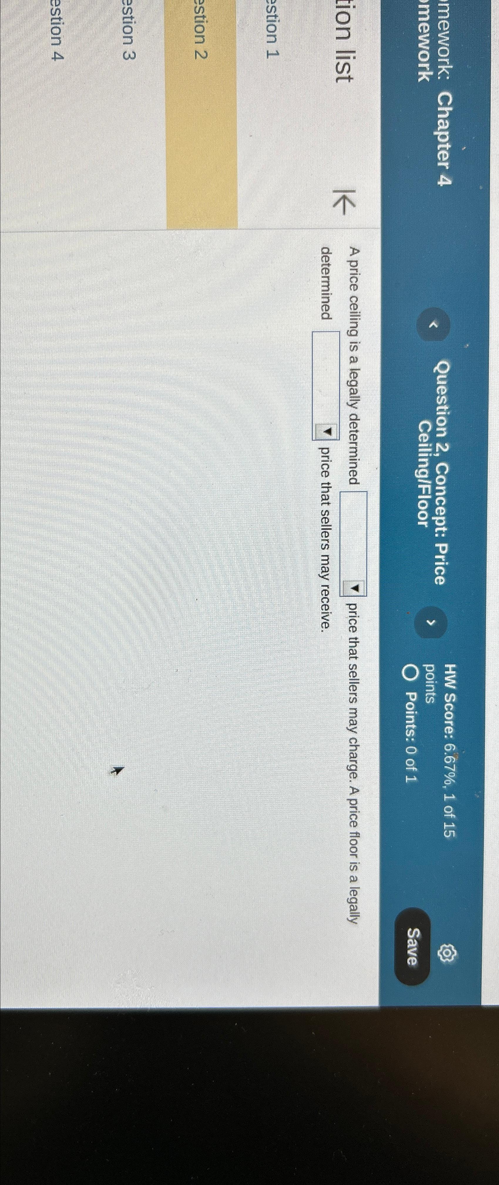 Solved mework: Chapter 4Question 2, Concept: PriceHW Score: | Chegg.com Solved mework: Chapter 4Question 2, Concept: PriceHW Score: | Chegg.com