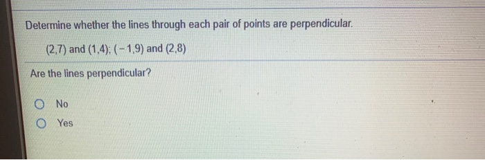 Solved Determine whether the lines through each pair of | Chegg.com