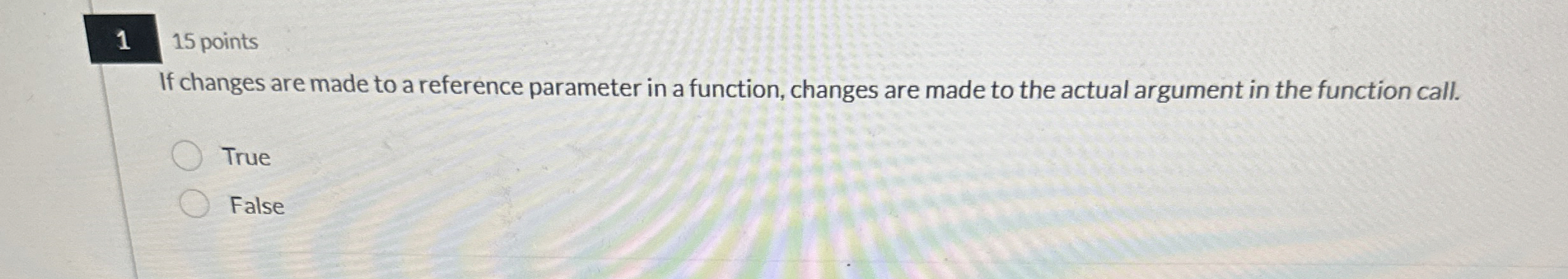 Solved 115 ﻿pointsIf changes are made to a reference | Chegg.com