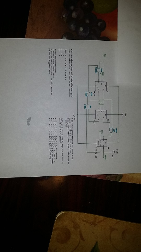 Output 74136N D_FF.POSSR $ . Analyze following | Chegg.com