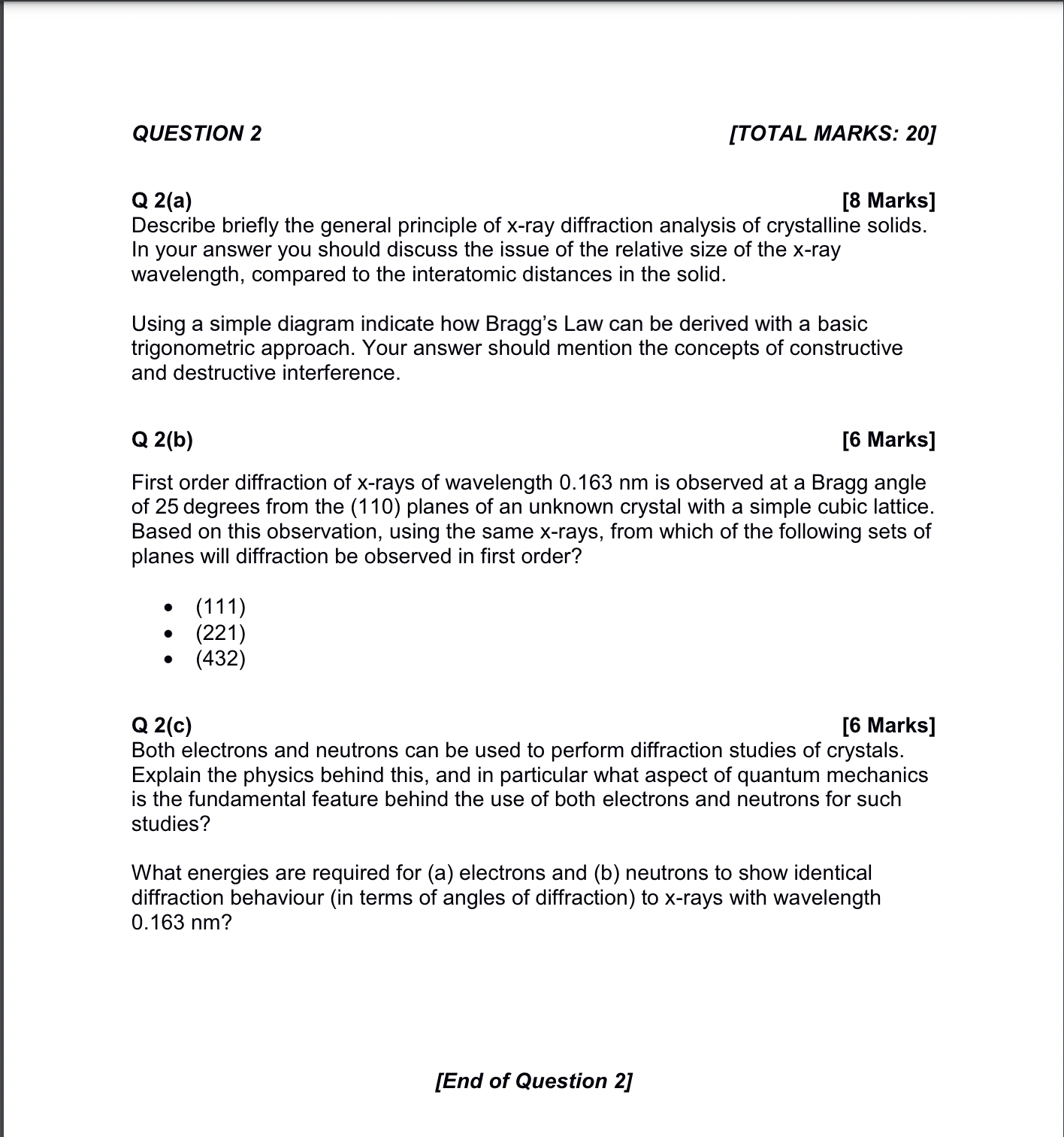 Solved QUESTION 2Q 2(a)[8 ﻿Marks]Describe briefly the | Chegg.com