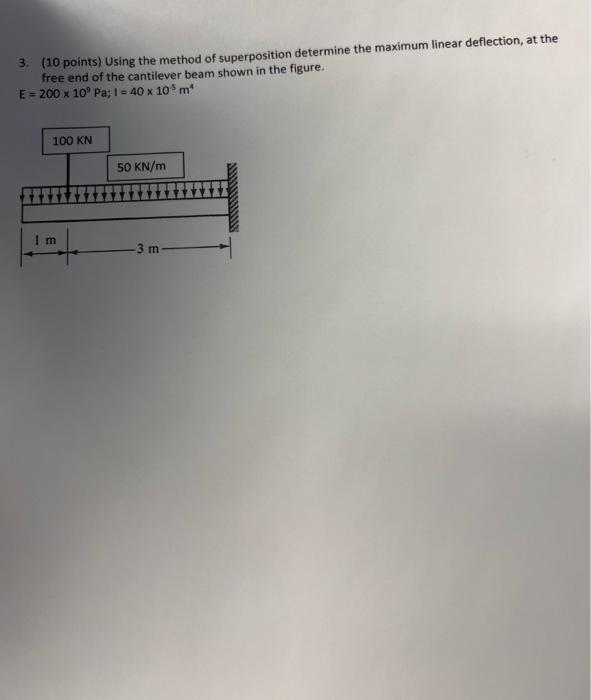 Solved 3. (10 points) Using the method of superposition | Chegg.com