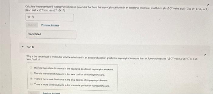 Solved If =1.987×103keal⋅mol−1⋅K−1] kcal/mol2y ? There is | Chegg.com