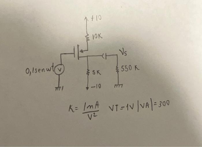 Solved K=V2∣mAVT=1V∣VA∣=300 | Chegg.com