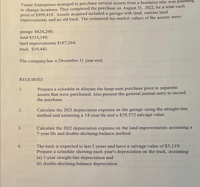 Solved Vector Enterprises arranged to purchase several | Chegg.com