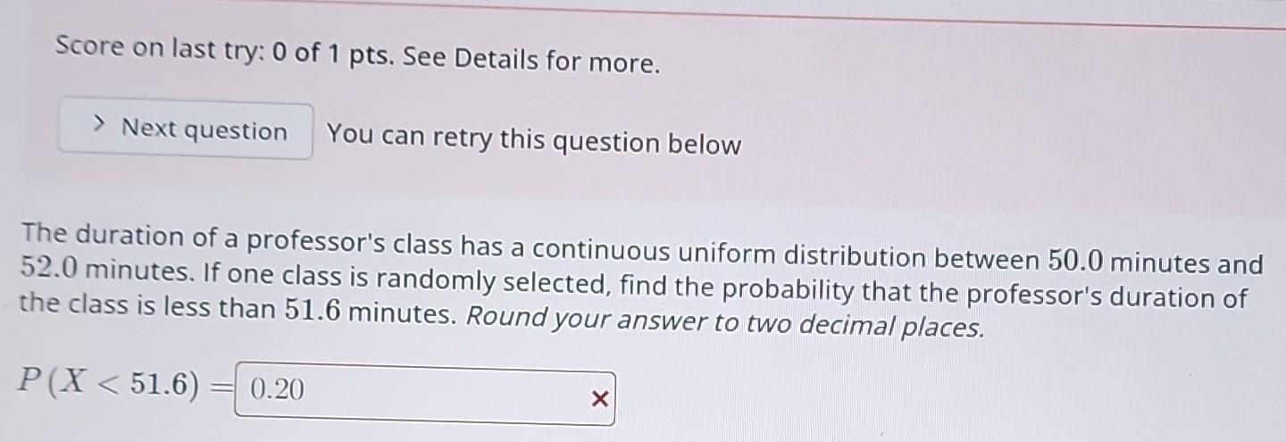Solved The duration of a professor's class has a continuous | Chegg.com