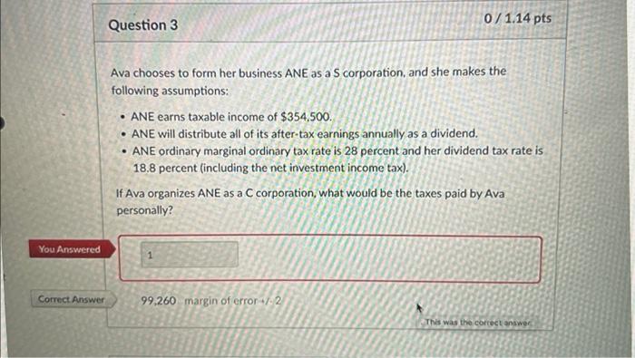 Solved Ava chooses to form her business ANE as a S | Chegg.com