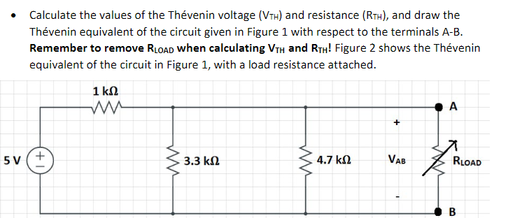 Solved Calculate the values of the Thévenin voltage (VTH) | Chegg.com