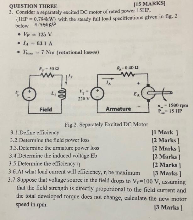 Solved Question Three 15 Marks 3 Consider A Separately 6718
